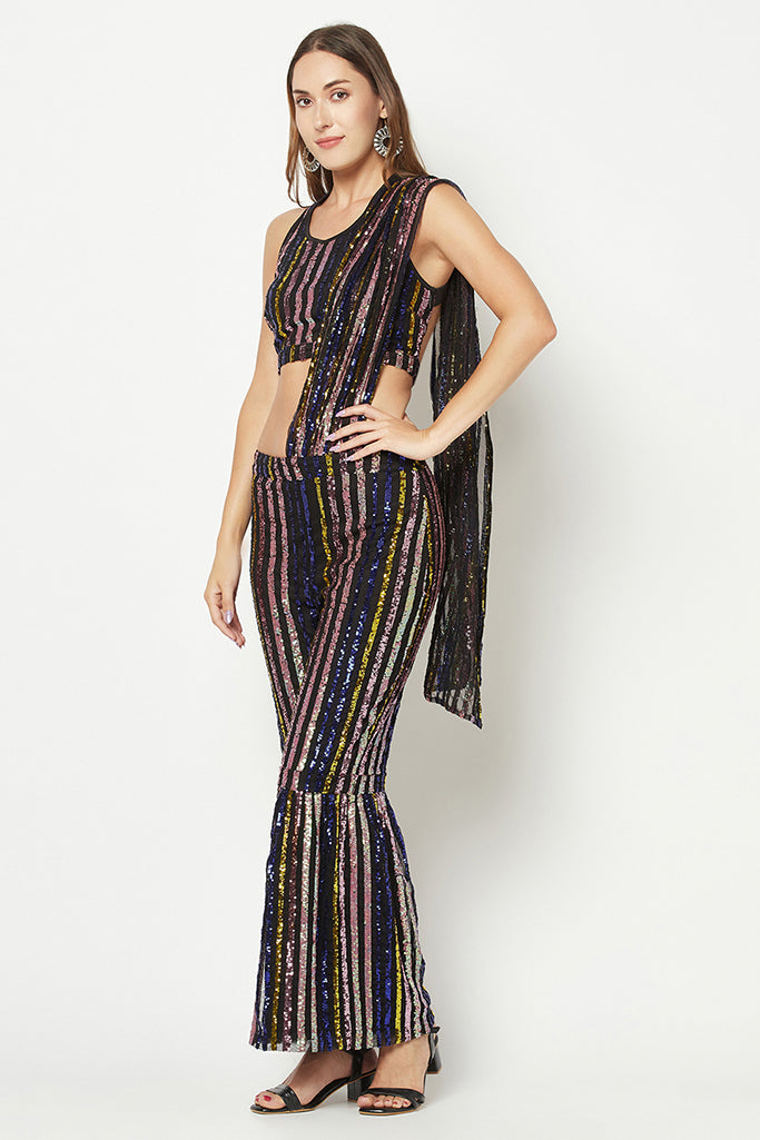 Multi-Color Embellished Jumpsuit